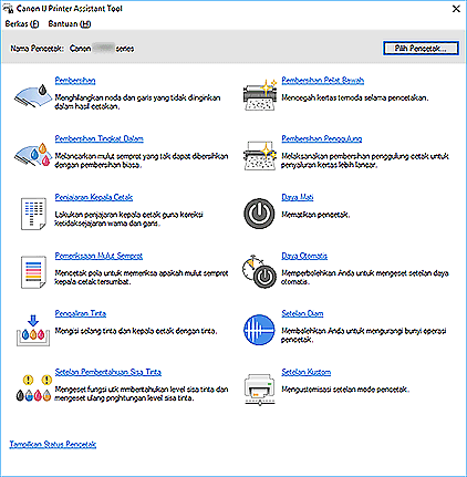 Canon : Petunjuk Inkjet : G1020 series : Deskripsi Canon IJ Printer Assistant Tool
